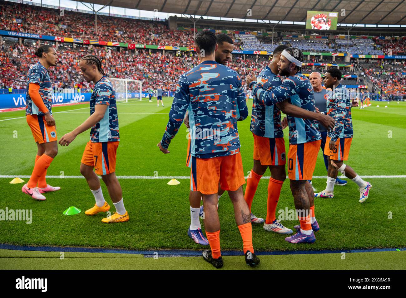 Berlin, Germany. 06th July, 2024. The Dutch players during the 2024 ...