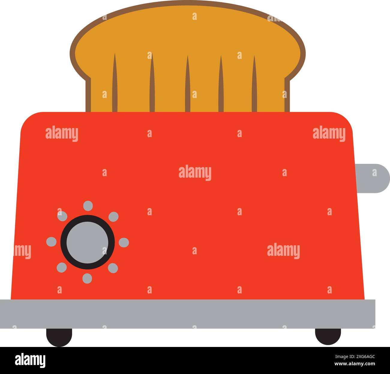 Modern toaster icon. Toasted bread. Breakfast. Vector Stock Vector ...