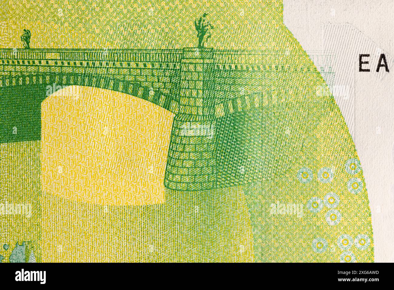 a close-up of the hundred euro of the European Union of the new sample ...