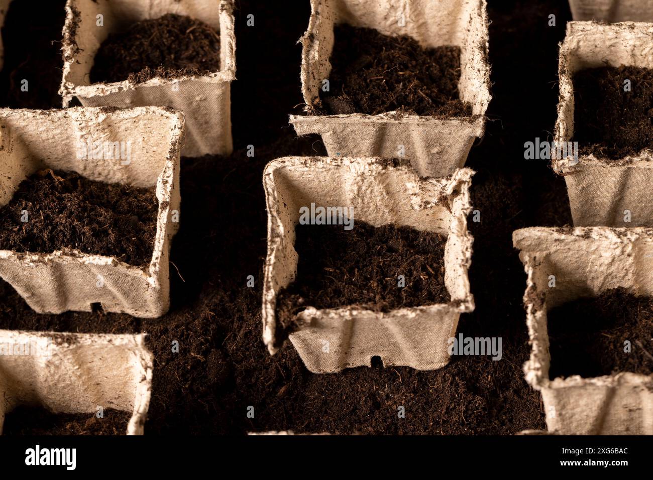 peat paper cups for growing seedlings, square containers for seedlings ...