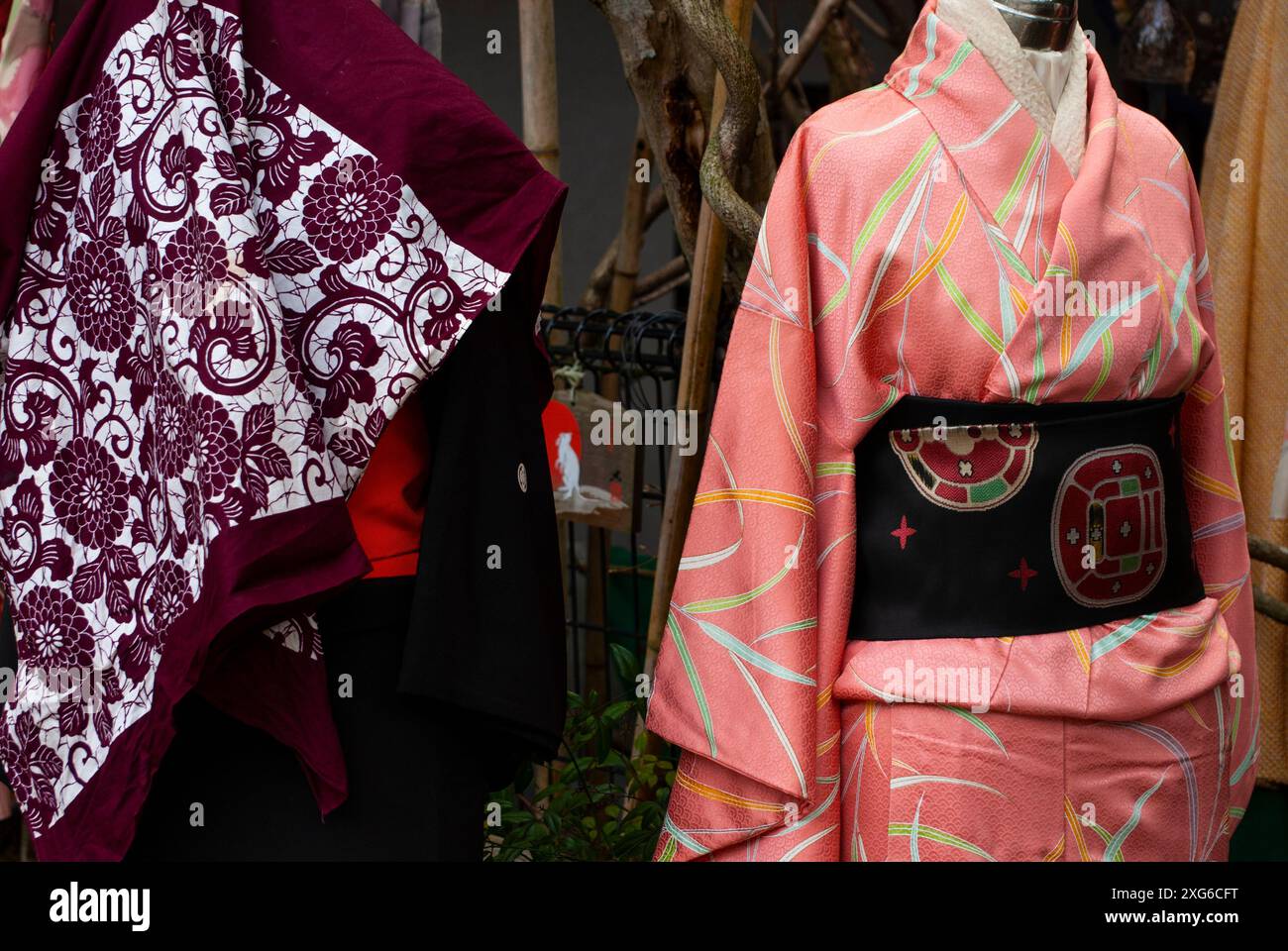 JAPAN, KYOTO – April 2024 : Japanese traditional clothes kimono yukata ...