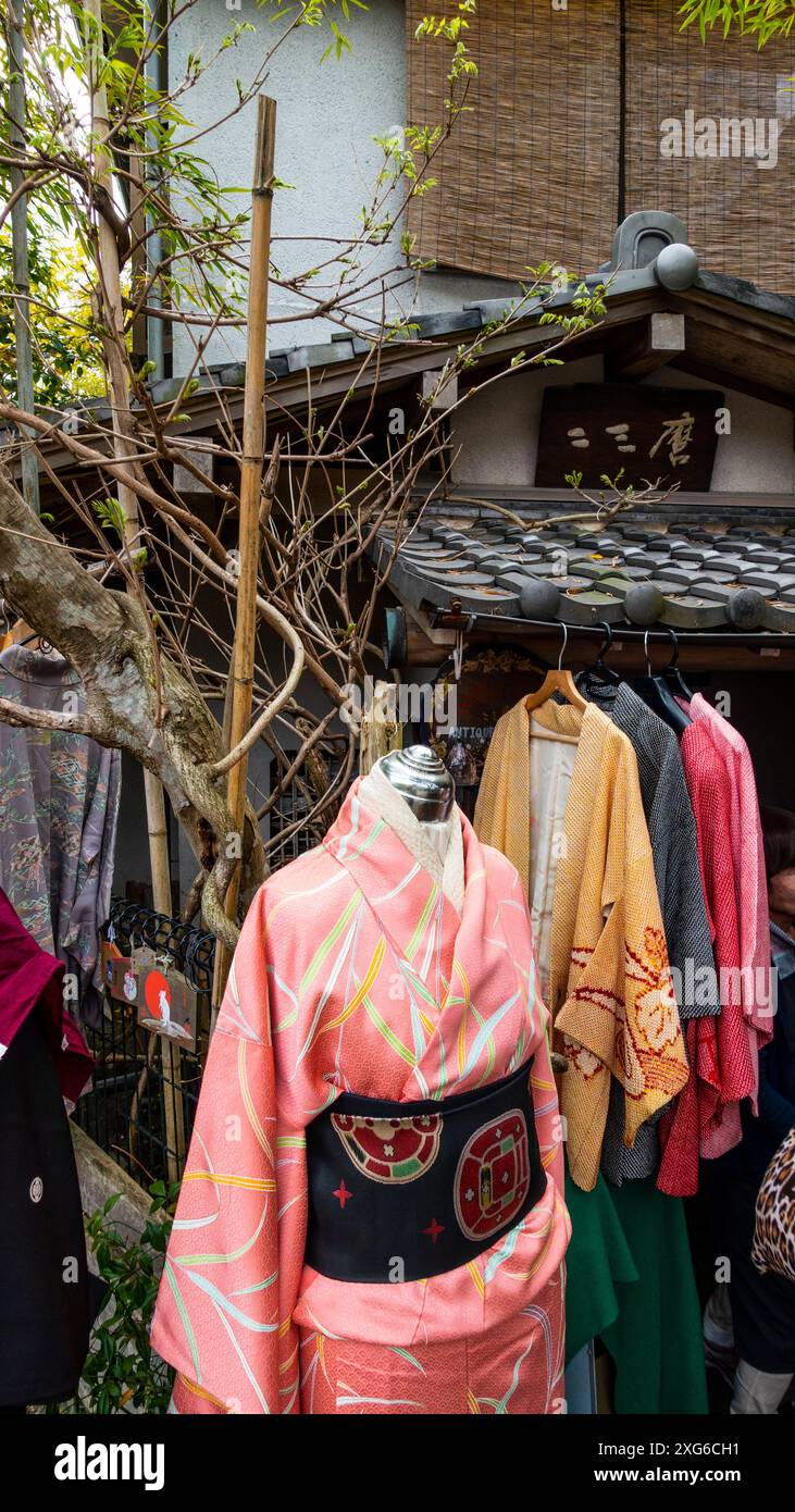 JAPAN, KYOTO – April 2024 : Japanese traditional clothes kimono yukata ...