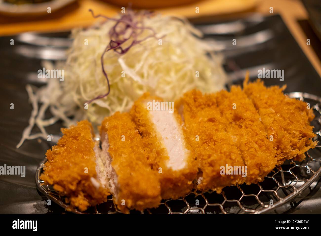 Tonkatsu, Fried Pork cutlet served on plate in restaurant Stock Photo ...