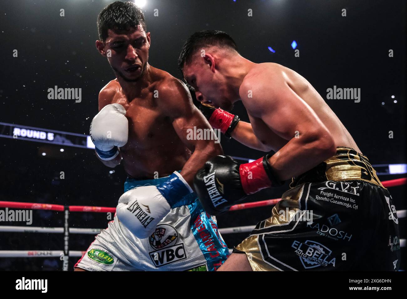 Ontario, California, USA. 6th July, 2024. Flyweights Ricardo Sandoval ...