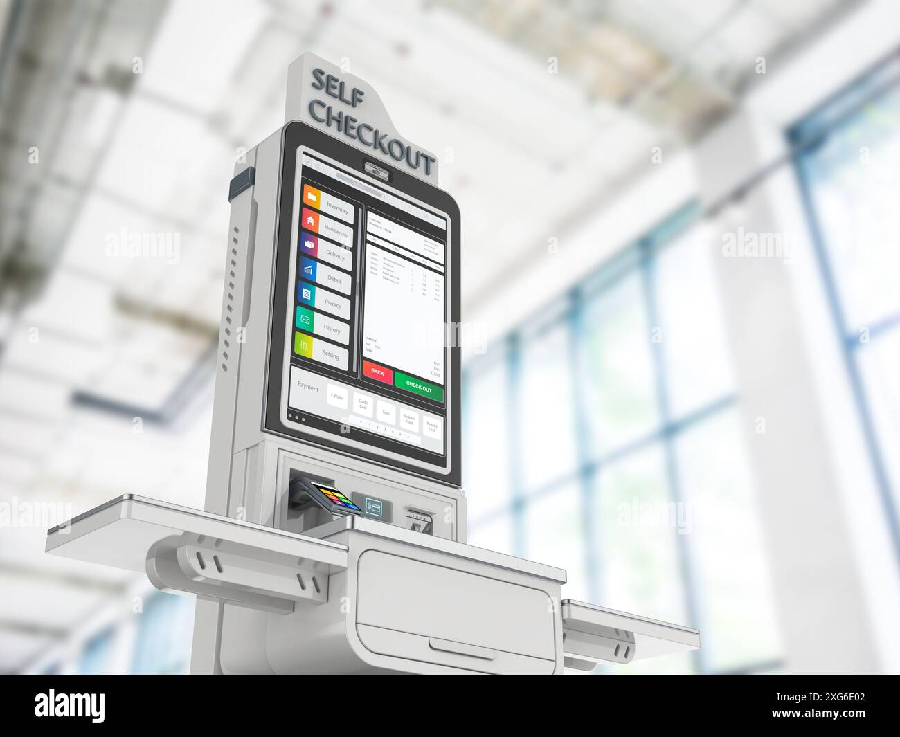 Self checkout station hi-res stock photography and images - Alamy
