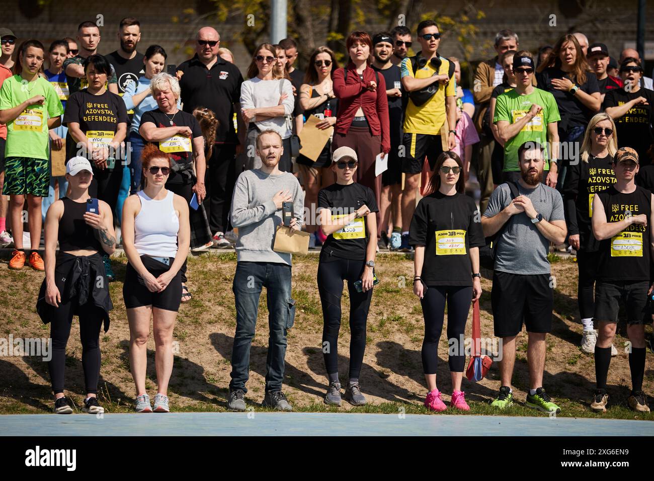 Prayer for the fallen Ukrainian soldiers at the 10th anniversary of ...