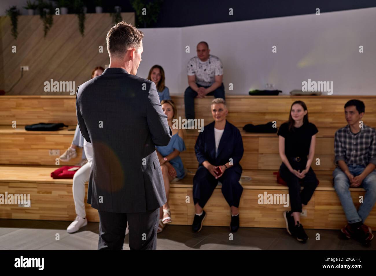 Diverse group entrepreneurship students learning hi-res stock ...