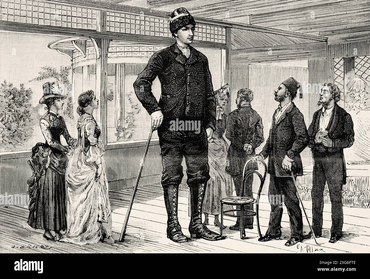 Amanab. Amenates Tingitsoglu 1868-1887) a Greek giant measuring 2.36 ...