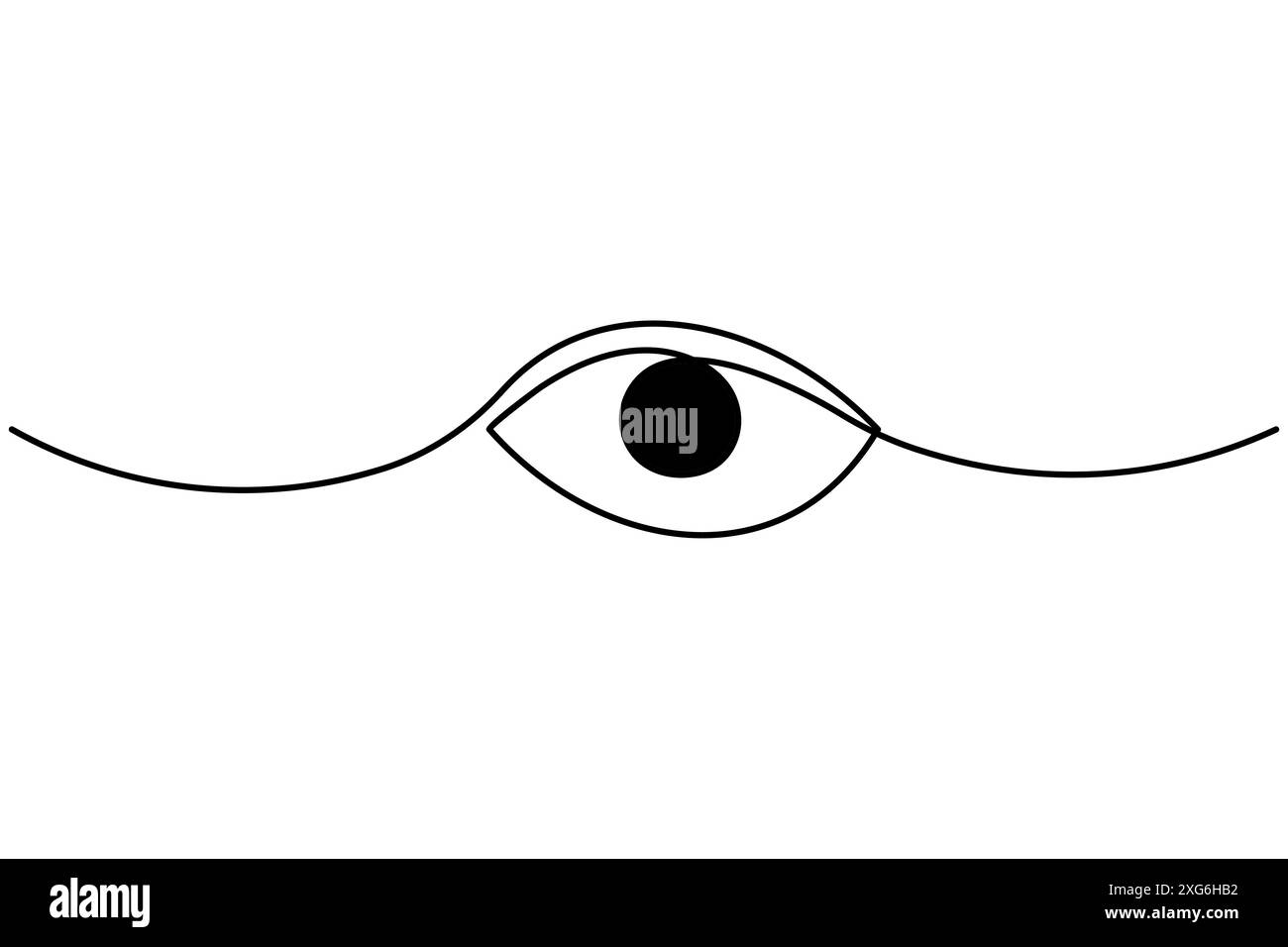 Eye continuous one line drawing of isolated outline vector art illustration Stock Vector Image ...