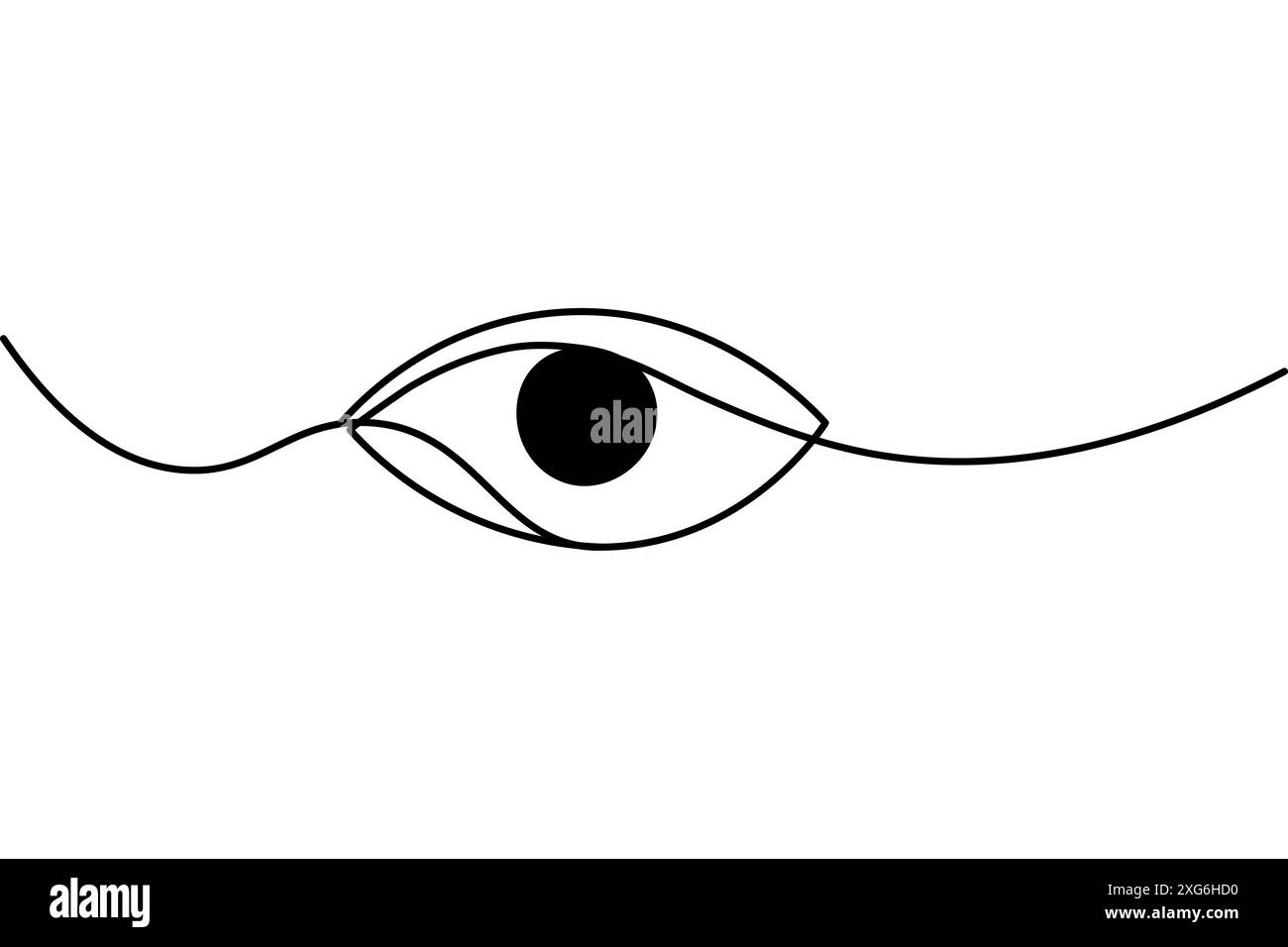 Eye continuous one line drawing of isolated outline vector art illustration Stock Vector Image ...