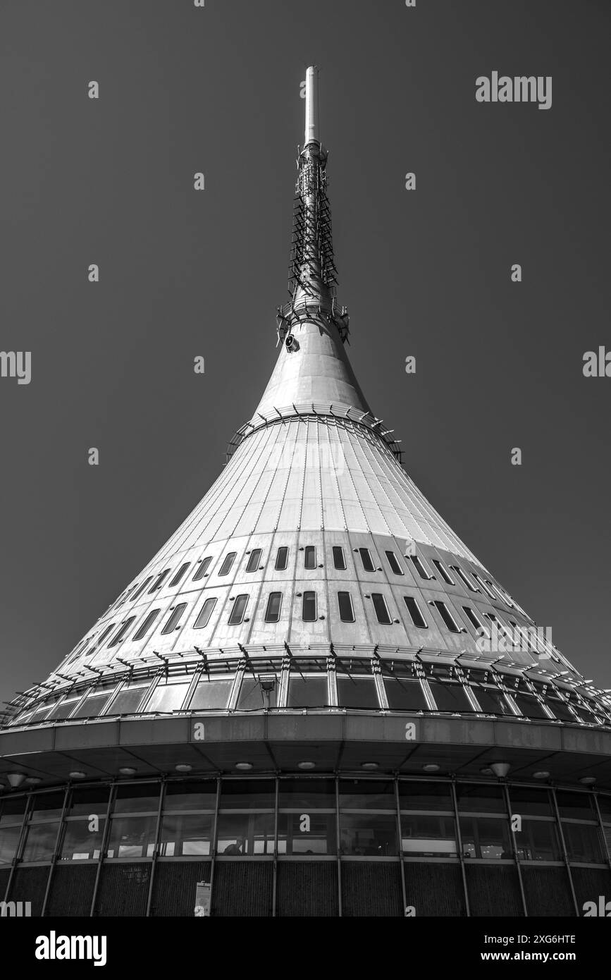 Tv transmission tower in park Black and White Stock Photos & Images - Alamy