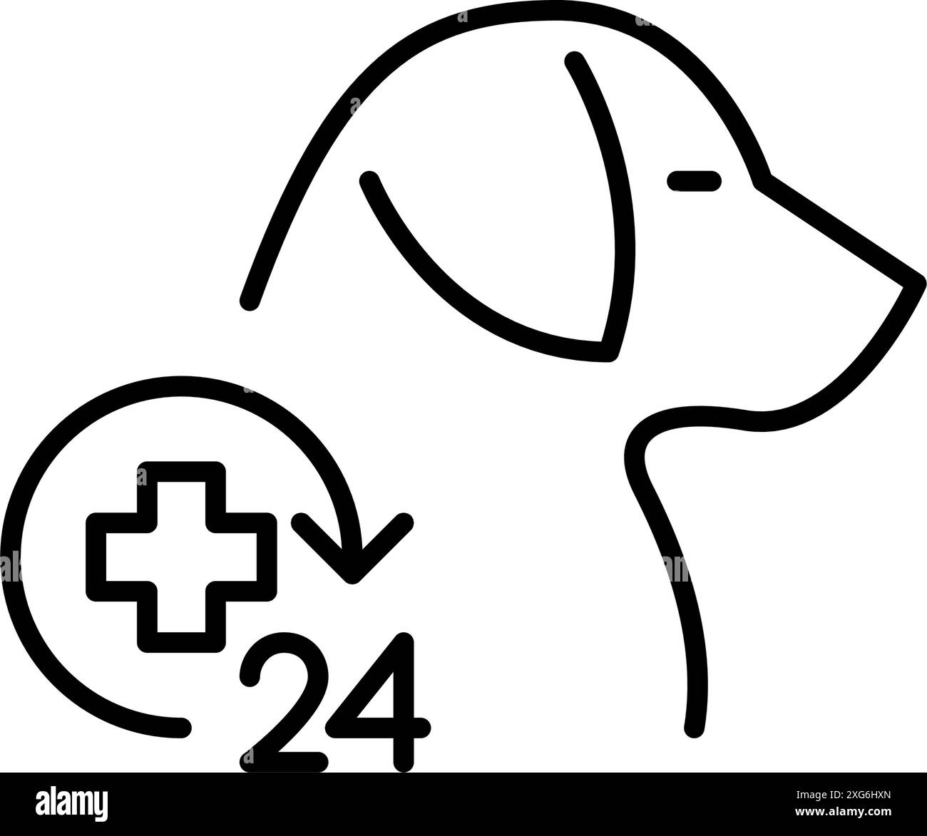 Vet dog illustration Black and White Stock Photos & Images - Alamy