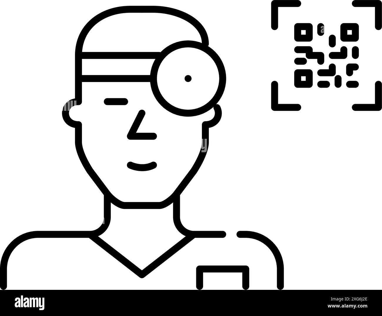 Ear nose throat doctor with stethoscope and qr code. Telemedicine ...