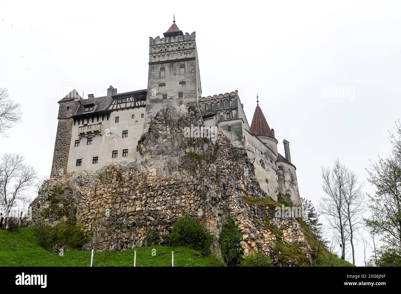 BRAN, ROMANIA - MAY 4, 2023: This is the medieval Bran Castle (XIII ...