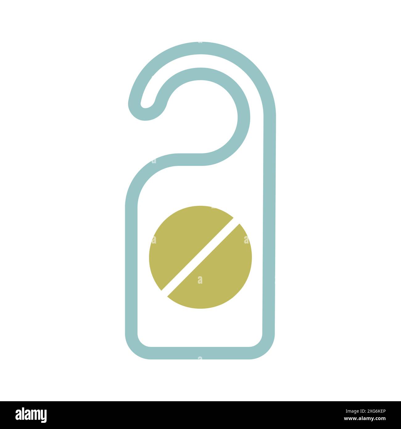 Do not disturb sign vector isolated icon. Red hotel door warning ...