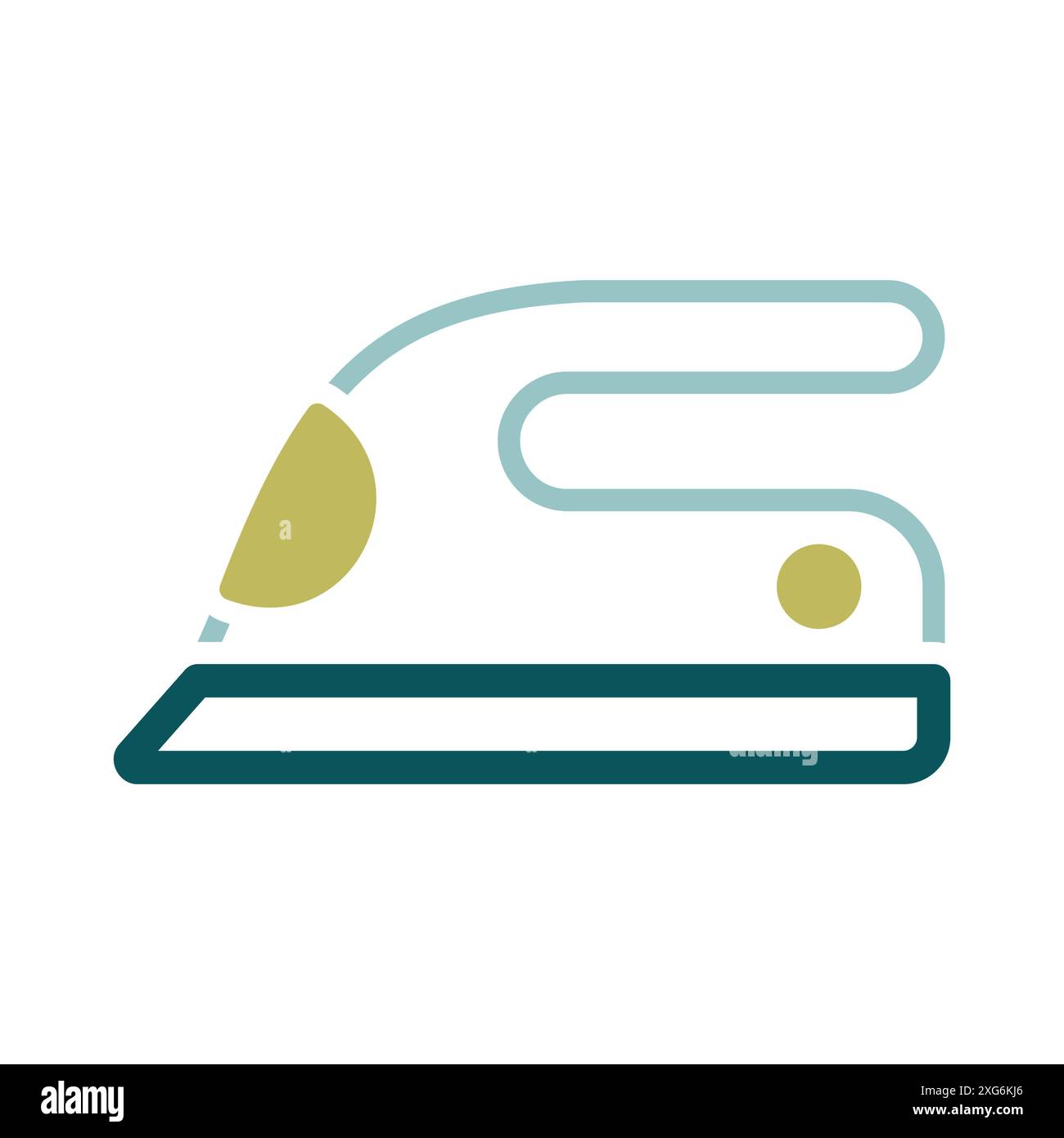 Steam iron flat vector isolated icon. Graph symbol for household ...