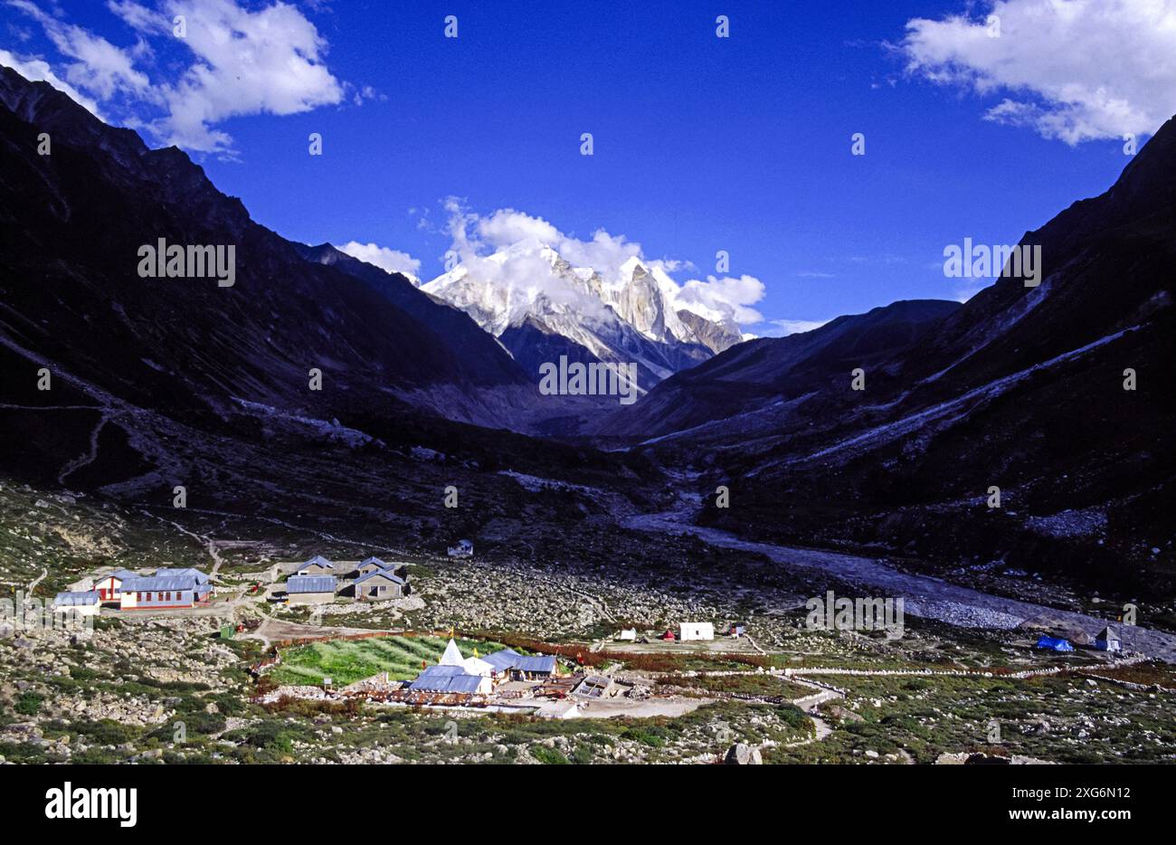 Bhojbasa.Bhagirathi river valley. Himalaya Garhwal. Uttar Pradesh.India ...
