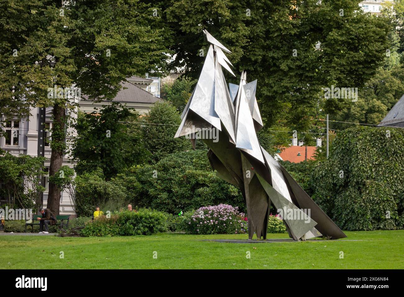 Steel sculpture by king olav kyrre hi-res stock photography and images ...