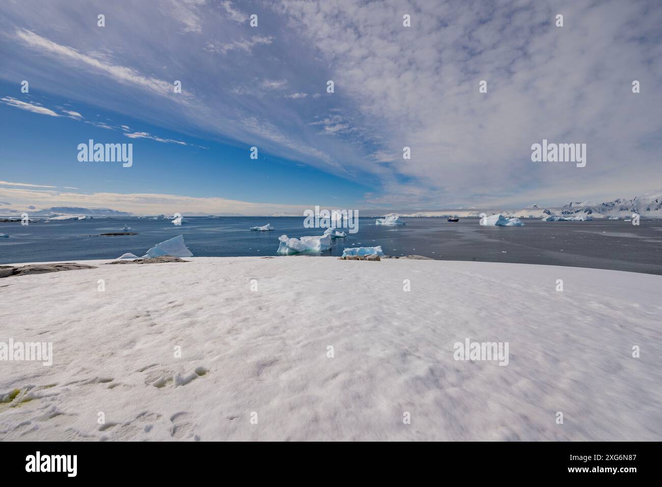 MV Ortelius at Portal Point, Reclus Peninsular, Antarctic Peninsular ...