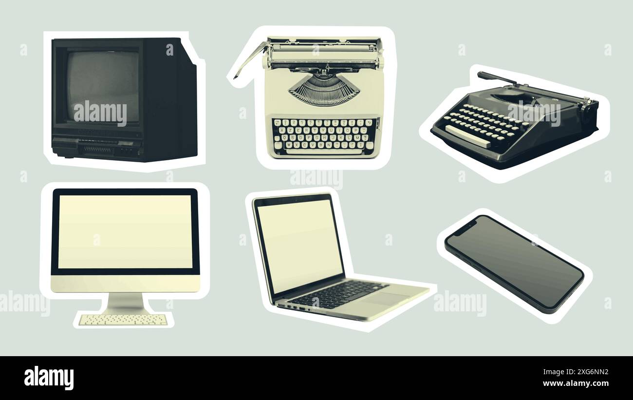 Collage technology hi-res stock photography and images - Alamy