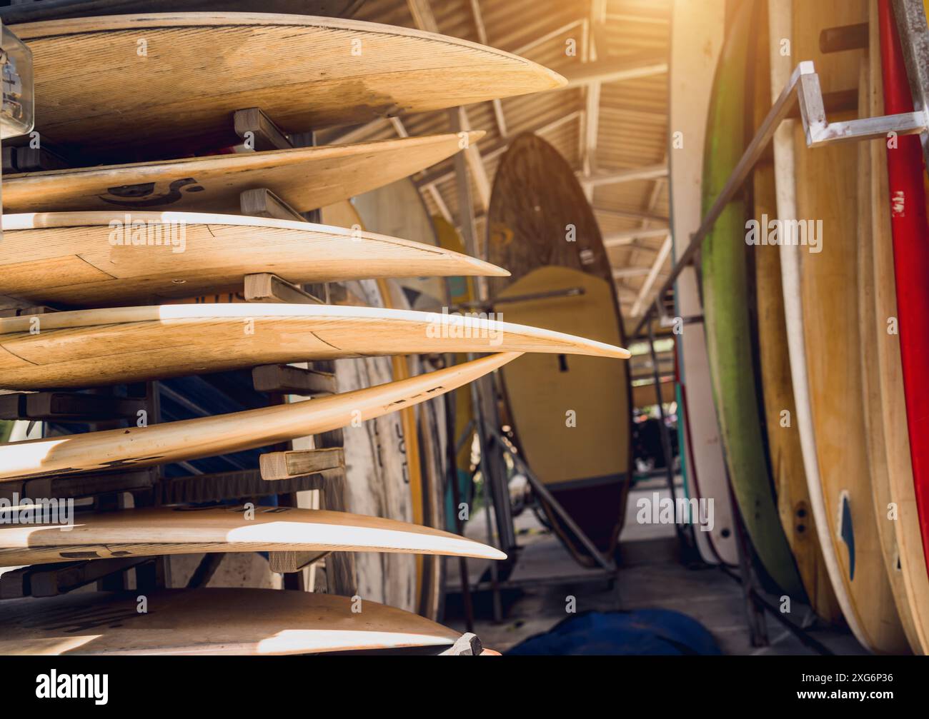 Rack of surfboards for sale hi-res stock photography and images - Alamy