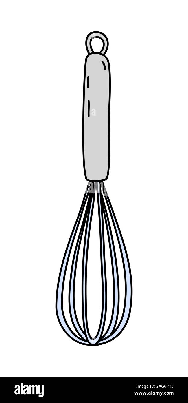 Kitchen whisk, cooking or baking kitchen design element, vector ...