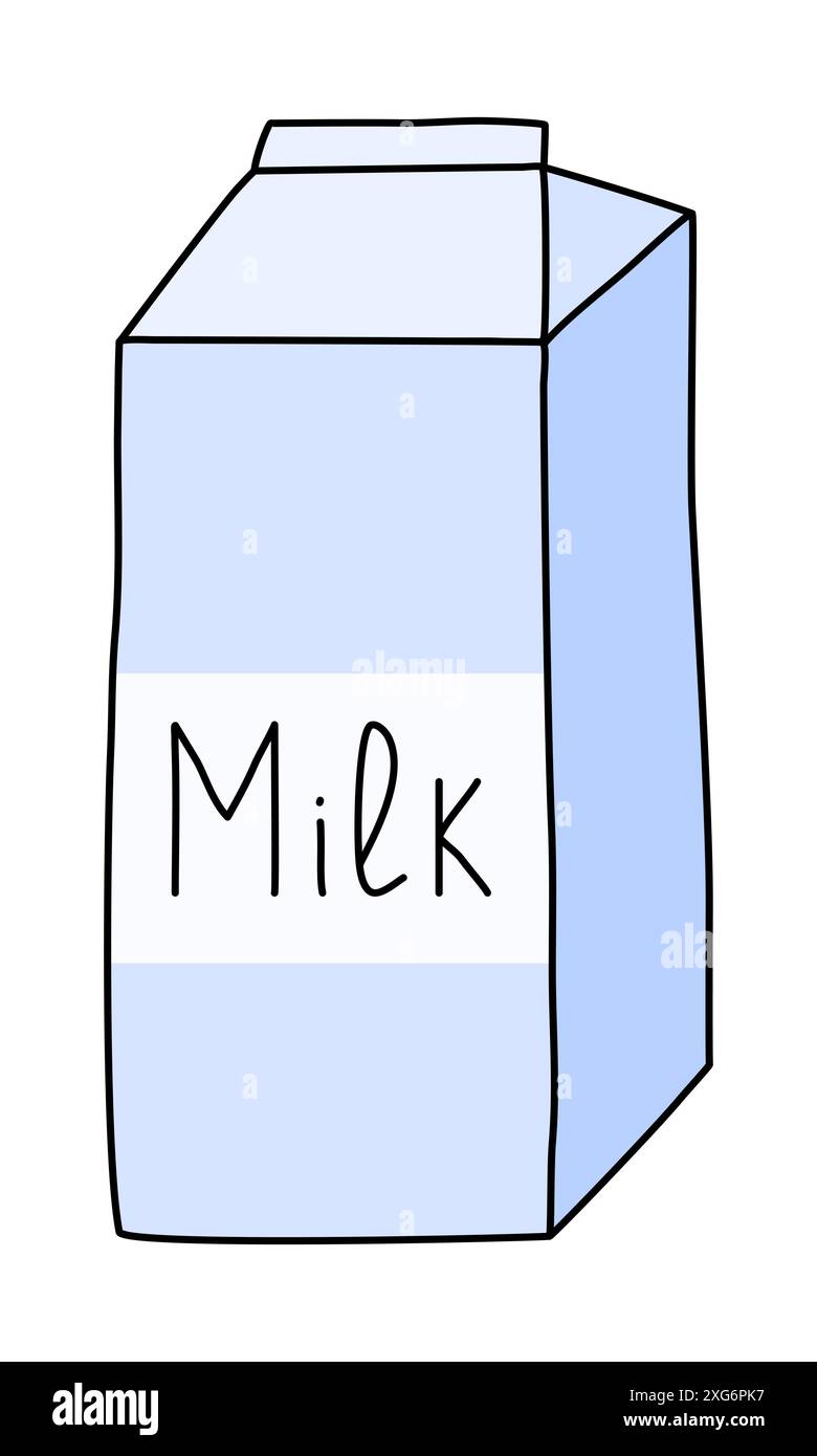 Carton pack or box with milk, cooking or baking kitchen design element ...