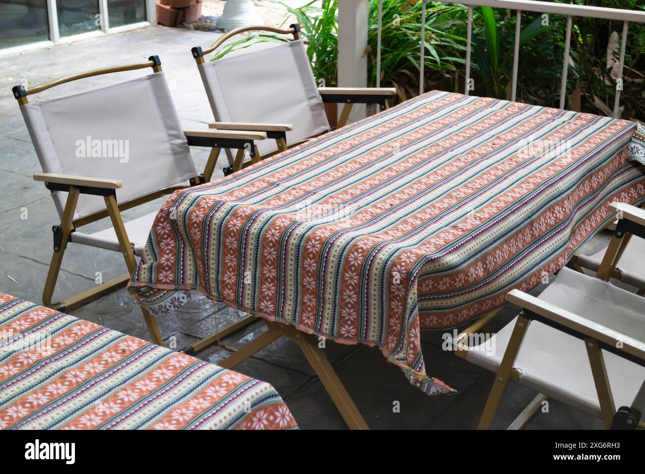 A coffee shop terrace with tables and chairs, stock photo Stock Photo ...