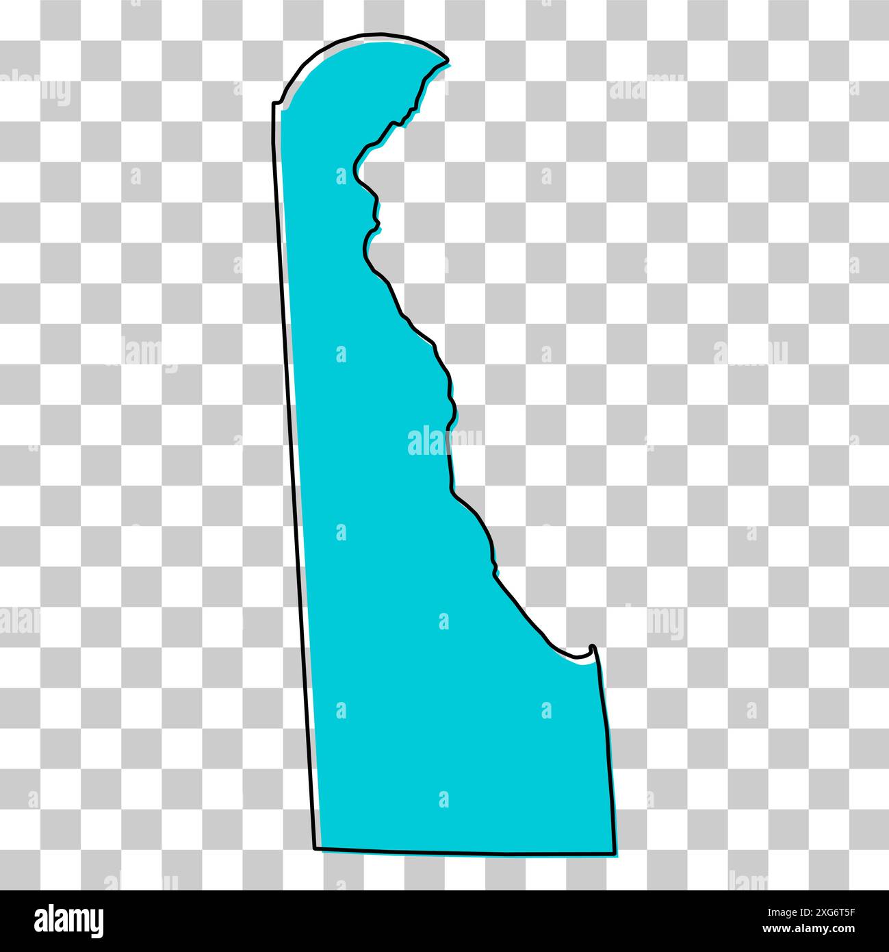 Delaware map shape, united states of america. Flat concept icon symbol ...