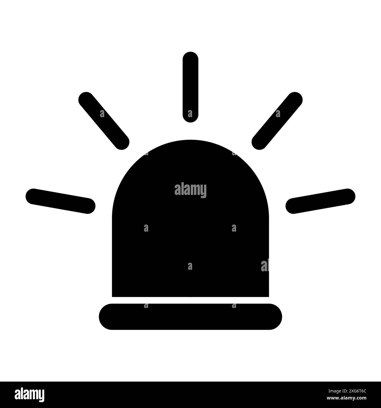 Siren fire alarm sign, signal danger light symbol, ambulance police ...