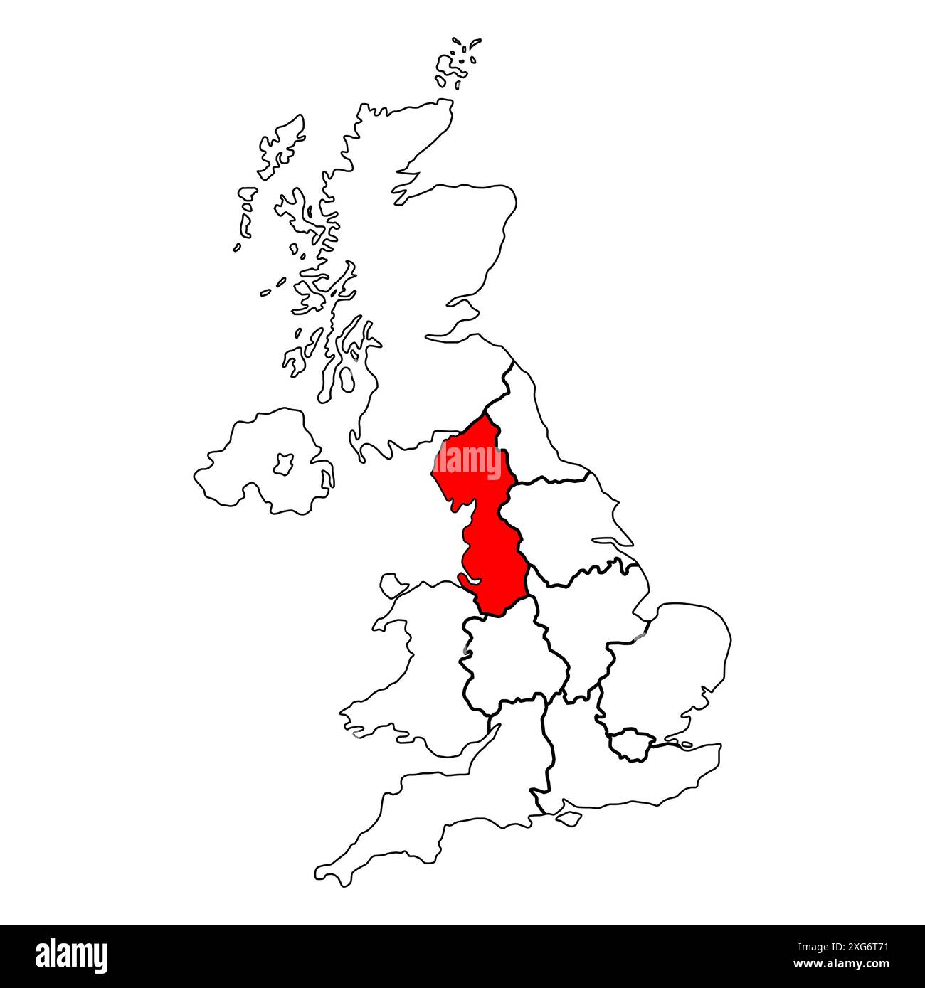 North west uk map Stock Vector Images - Alamy
