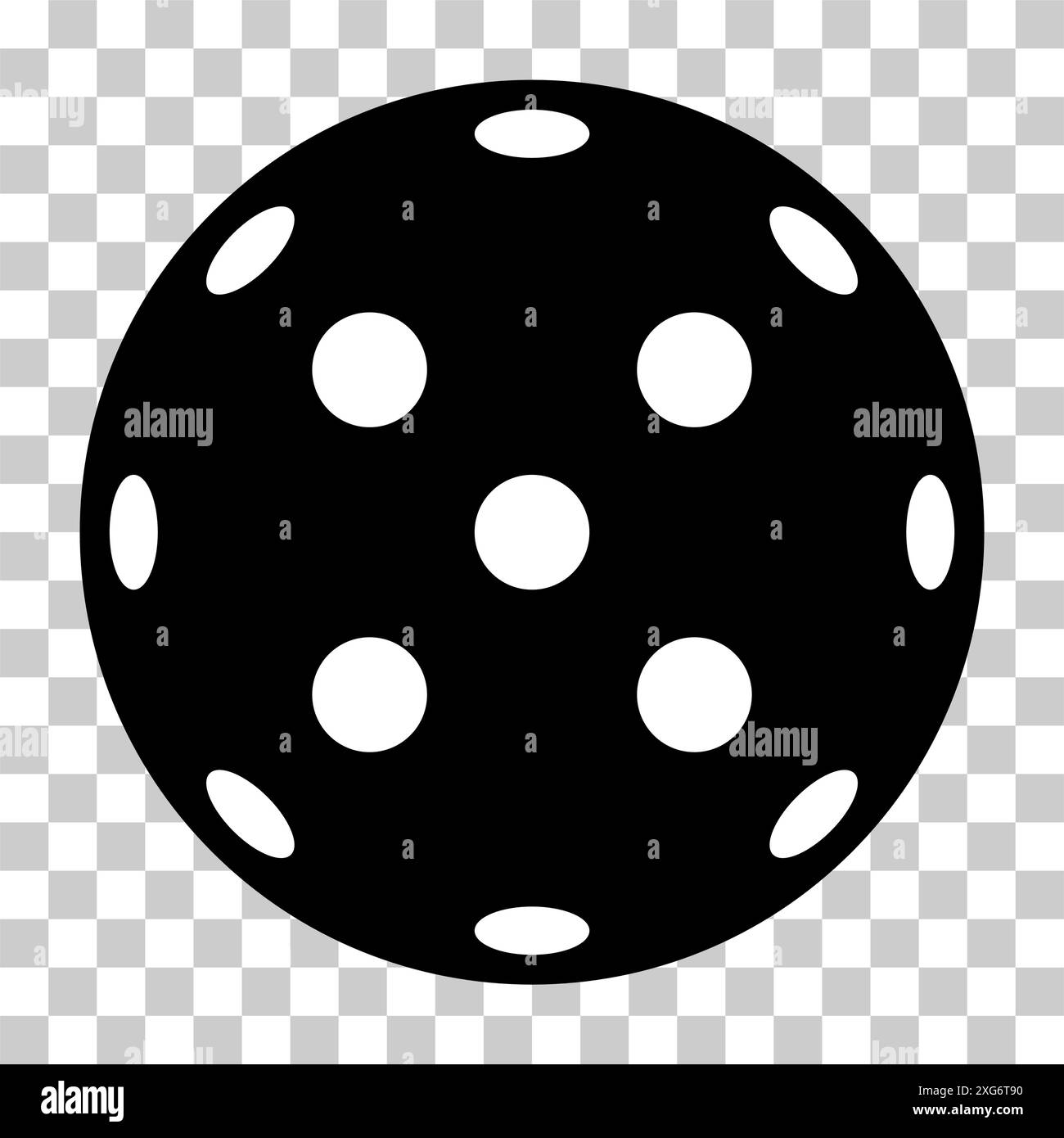 Pickleball racket sport, indoor ball paddle icon, web flat symbol ...