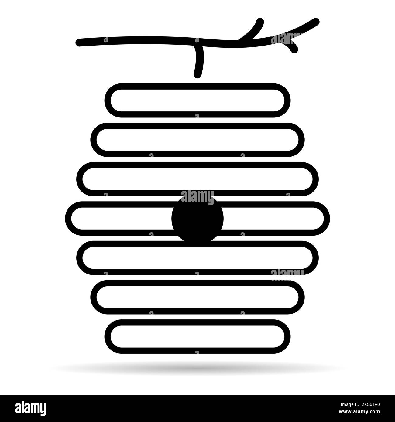 Hive natural shadow icon, bee web flat habitat sign, graphic vector ...