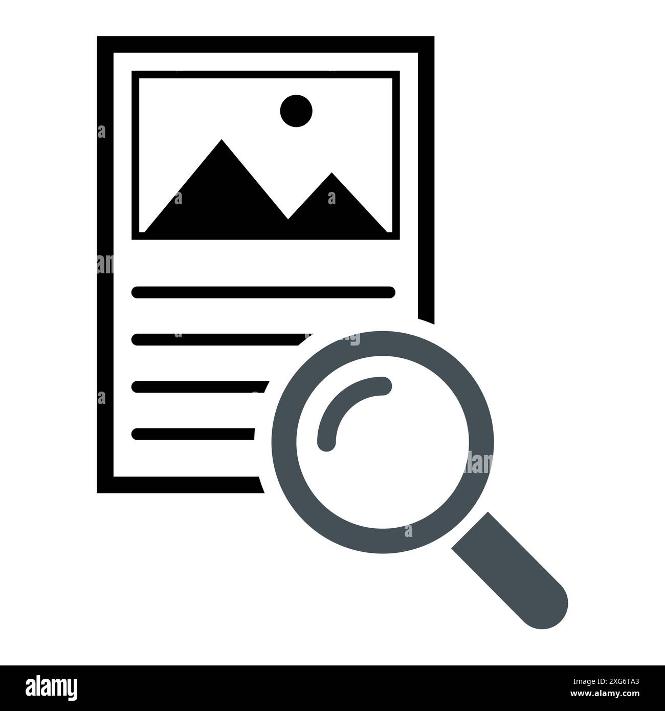 Search result icon, research data report sign, control analysis symbol ...