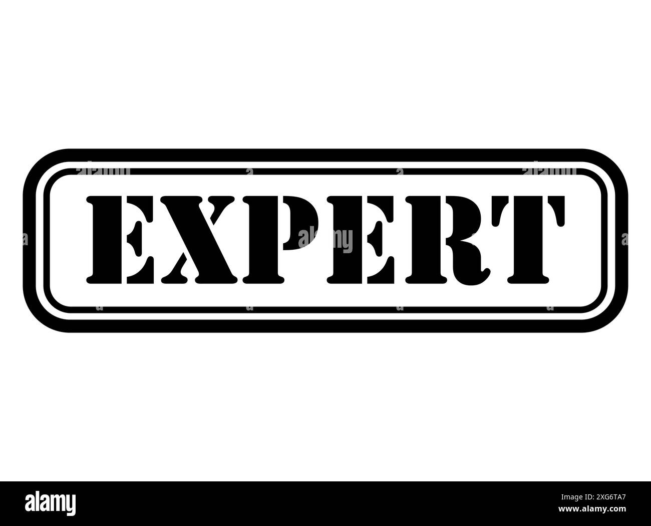 Expert stamp symbol, label sticker sign button, text banner vector ...