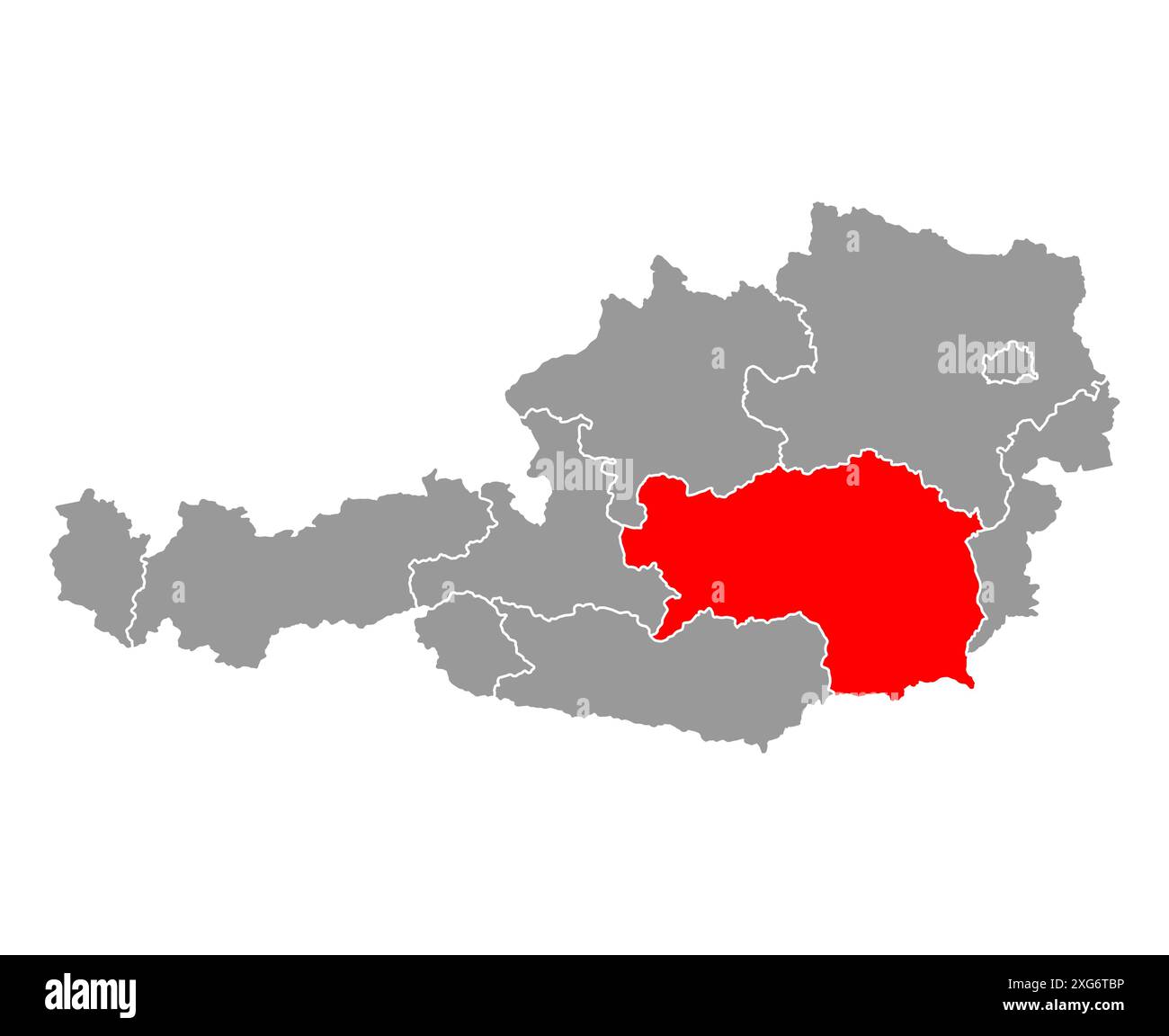 Austria of Styria map symbol shape, travel web flat concept icon symbol ...