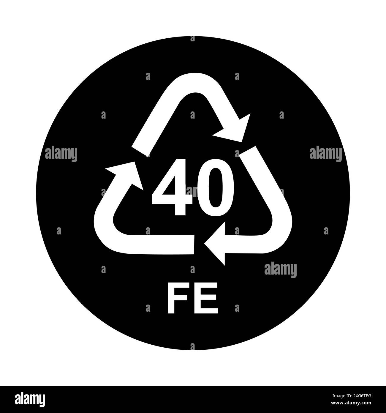 Metals symbol, ecology recycling sign isolated on white background ...