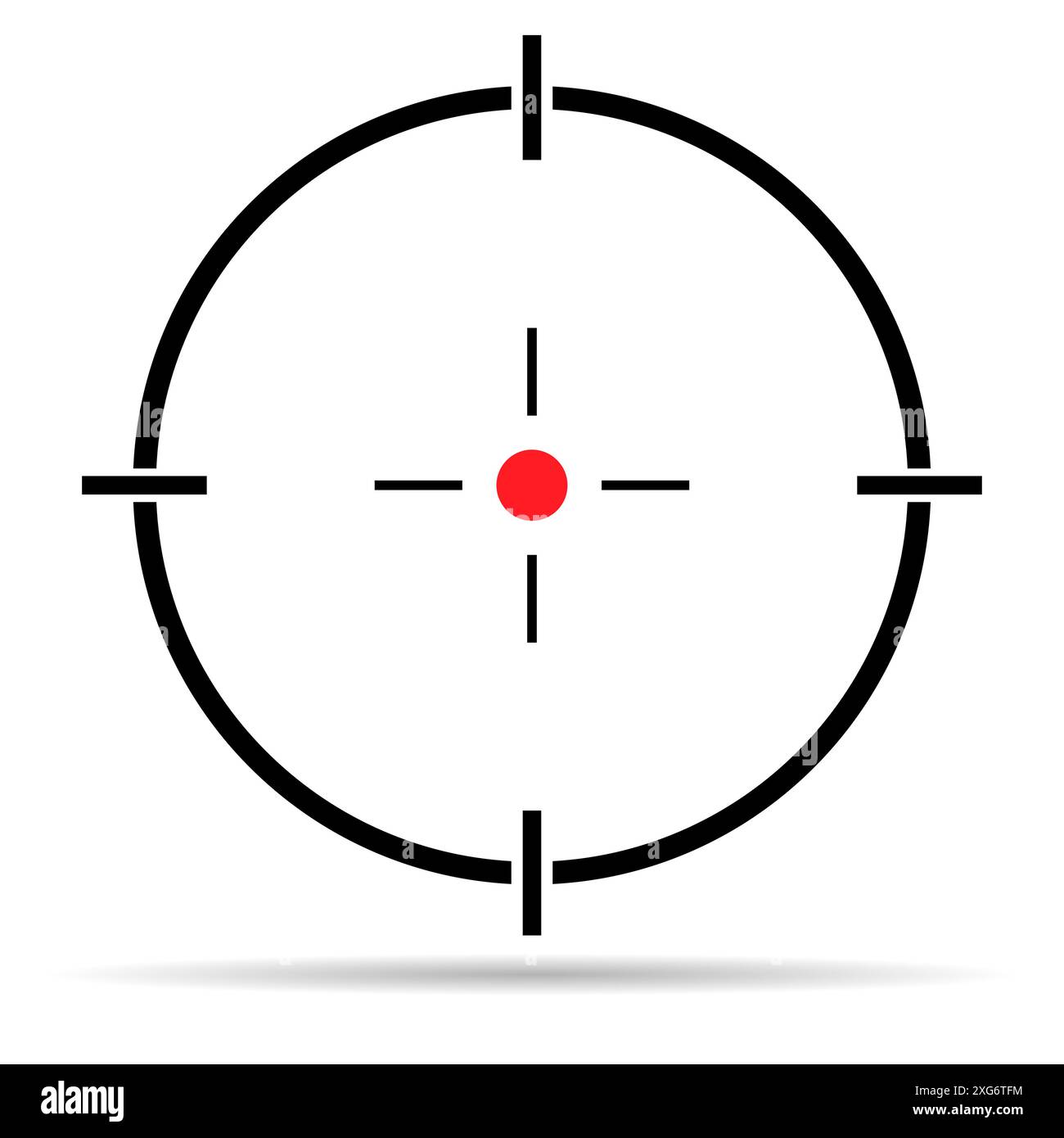 Crosshair army target shadow icon, hunting cross sign mark, graphic ...
