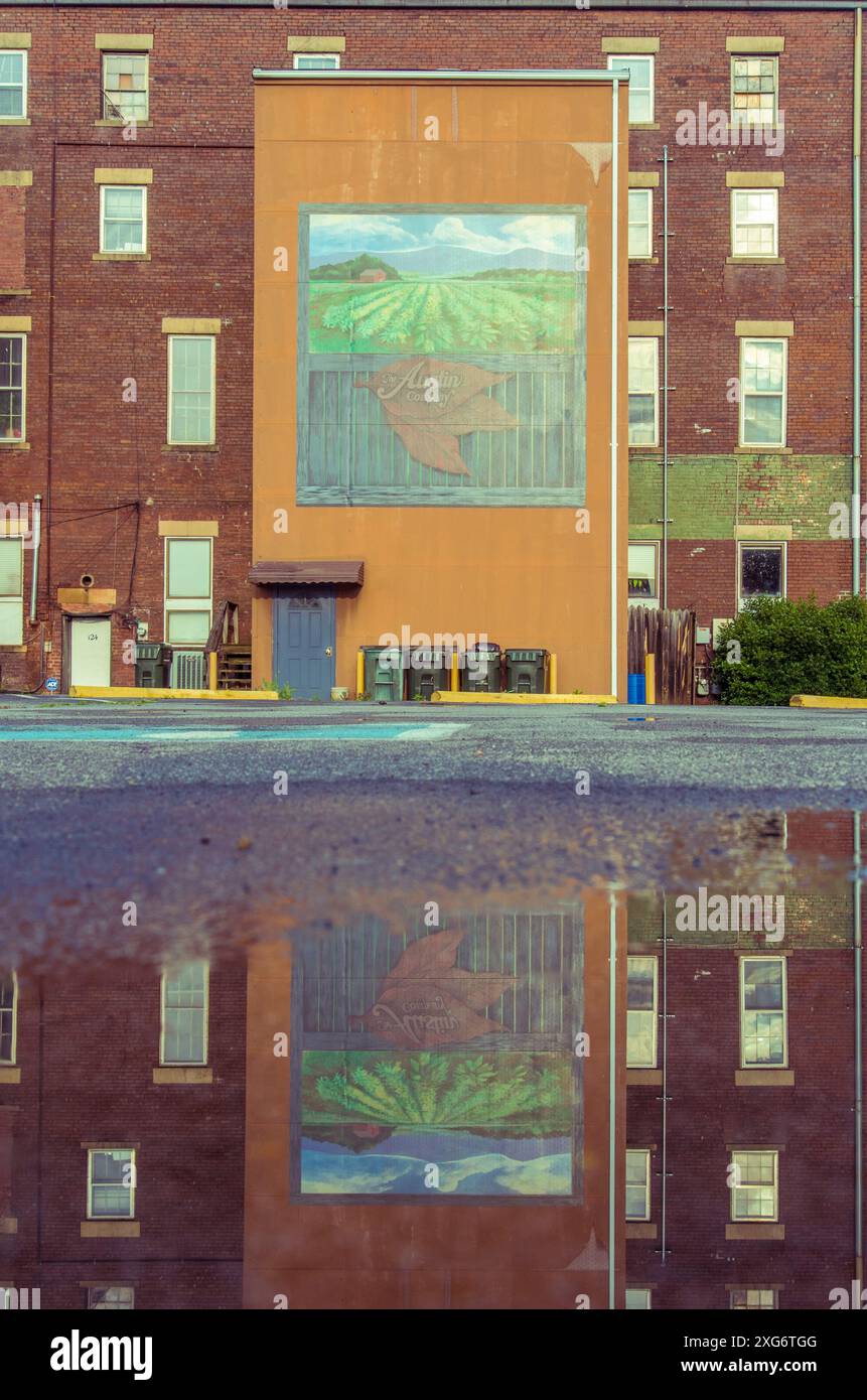 A building adorned with a farm-themed mural, the old Austin Company ...