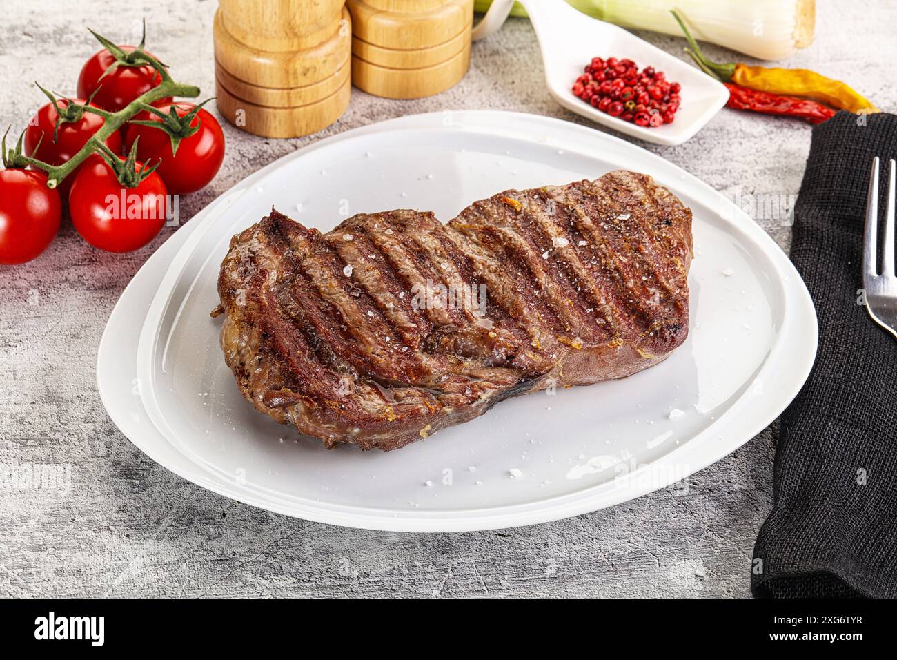 Rib eye steak grilled beef meat Stock Photo - Alamy