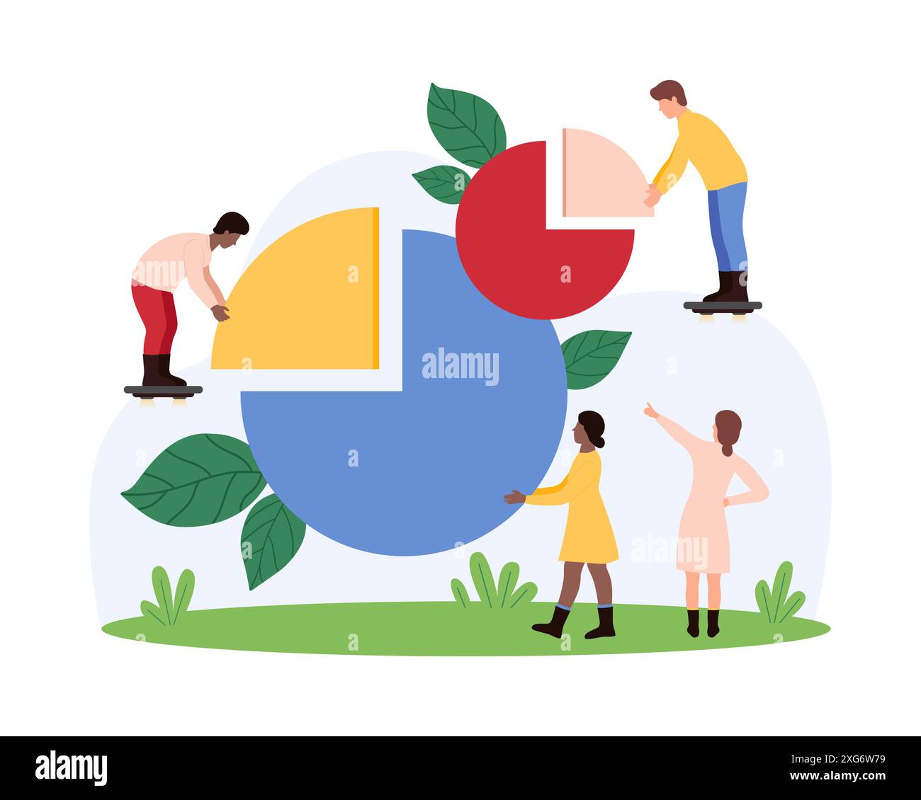 Data analysis, science research and marketing survey results in ...