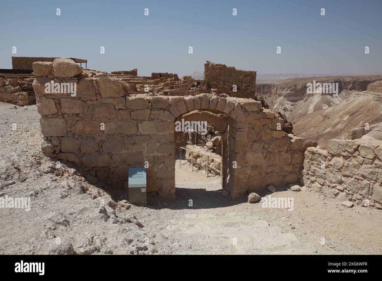 Western Gate to Masada above the ramp built by the Romans, Byzantines ...