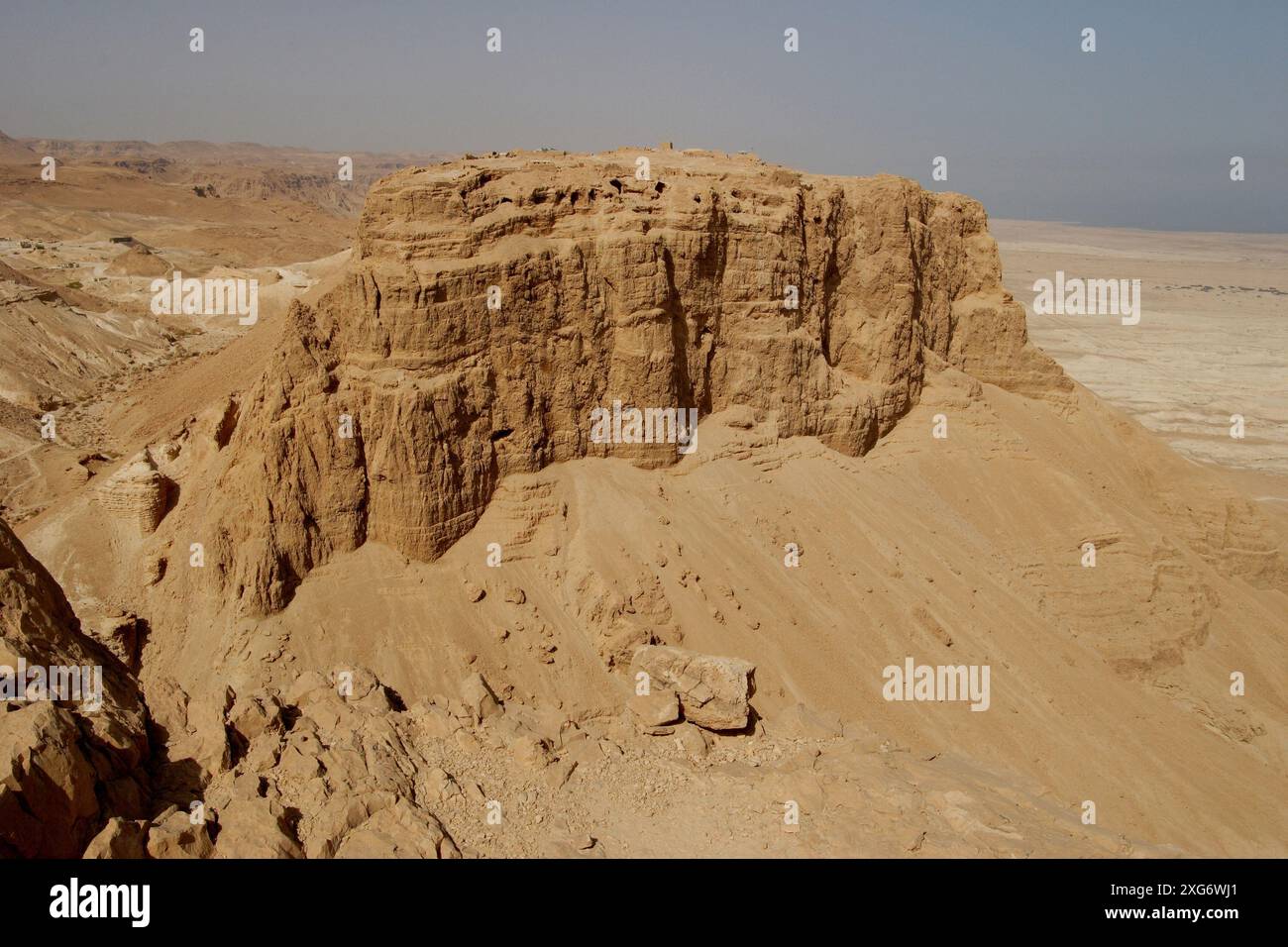Masada, a Judean Desert fortress built in the extreme terrain of the ...