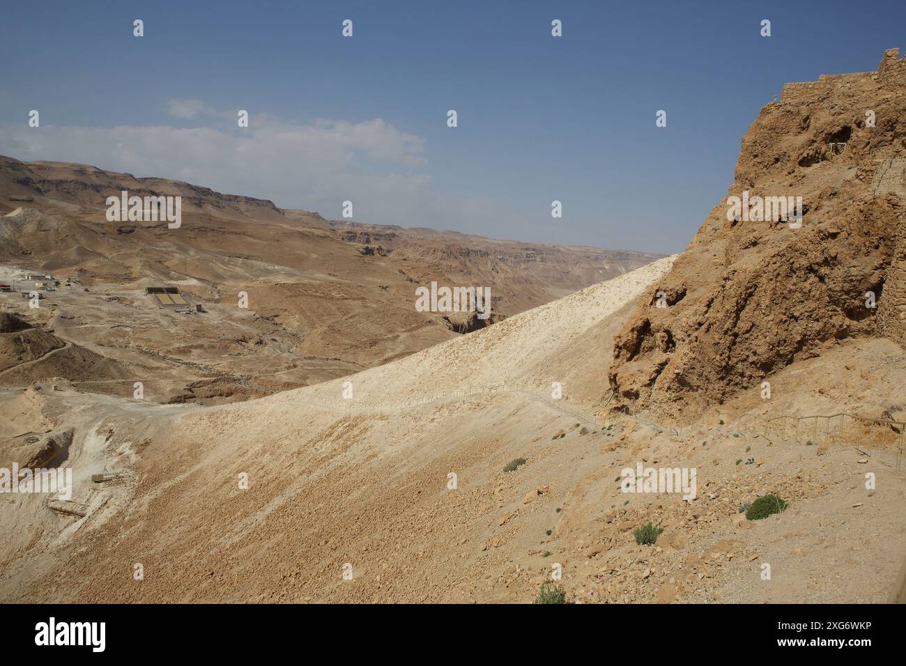 Ramp on the western side of Masada built by the Roman soldiers of the ...