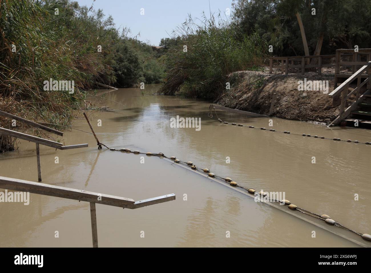 Empty because of war, Qasr El Yahud on the Jordan River near Jericho ...