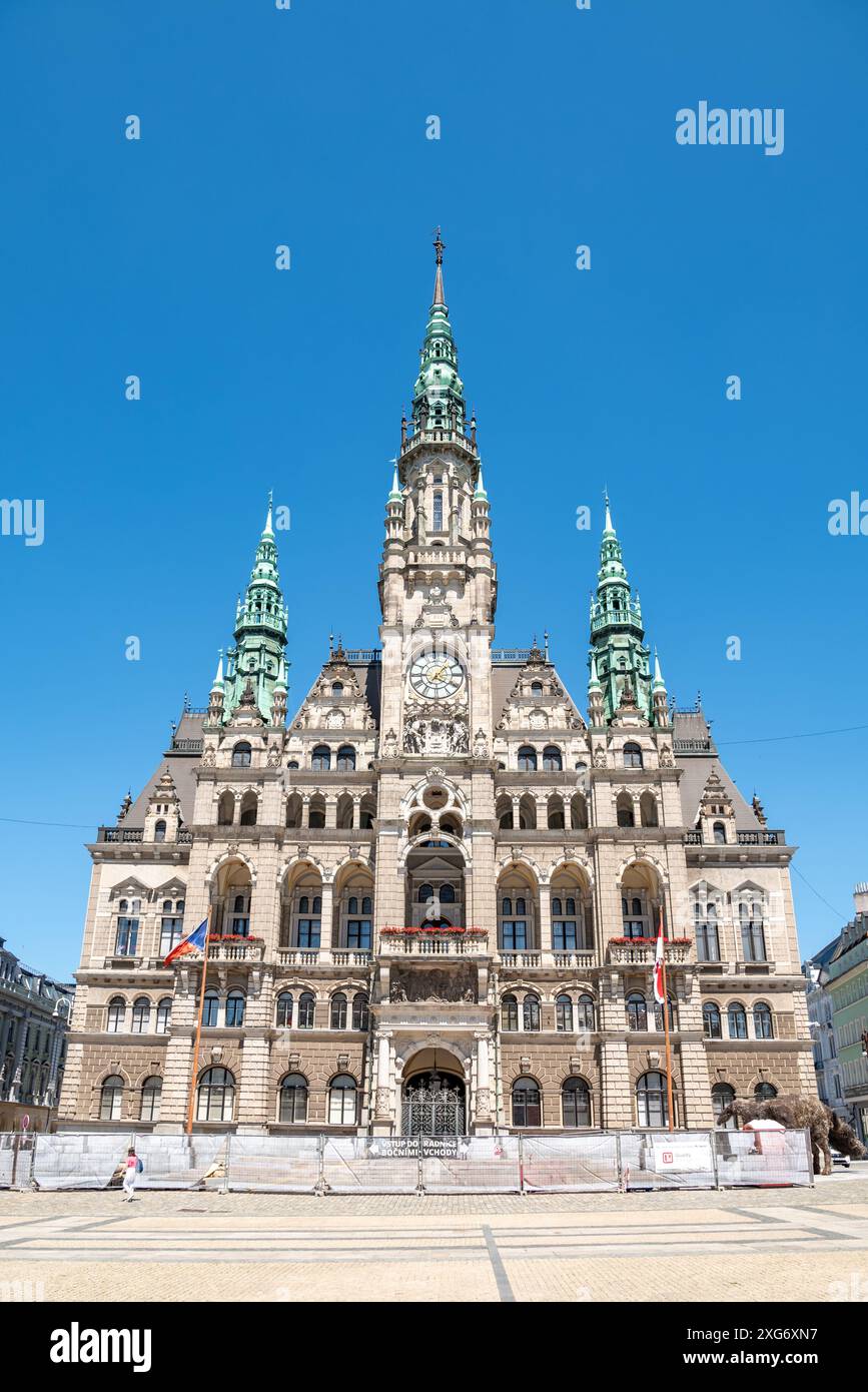 Liberec City Hall neorenaissance style building in the historic city ...