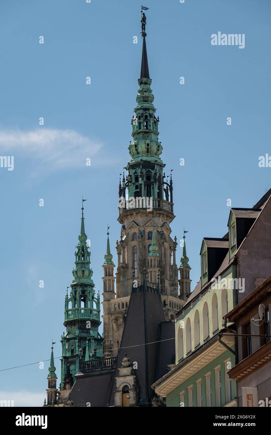 Liberec City Hall neorenaissance style building in the historic city ...