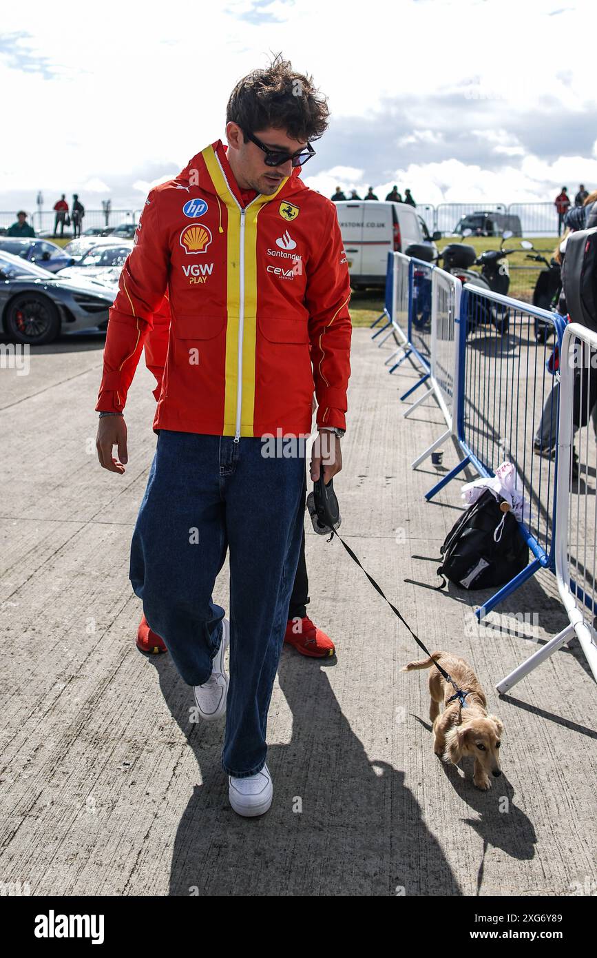 LECLERC Charles (mco), Scuderia Ferrari SF-24, portrait and his dog Leo ...