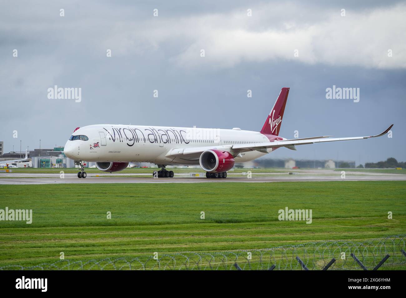 Brand new Virgin Atlantic Airbus A350 leaving Manchester for Las Vegas ...