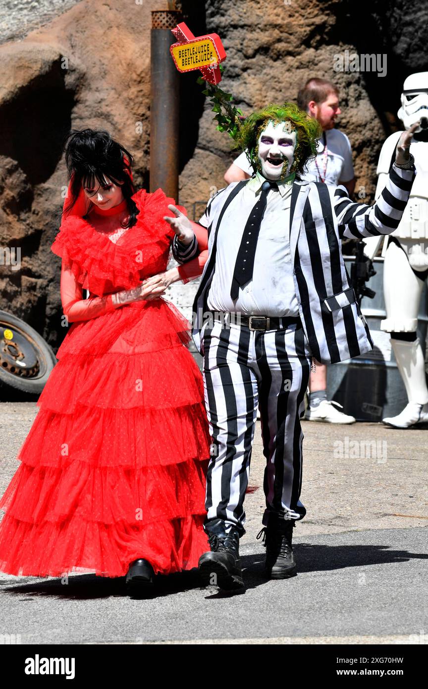 Beetlejuice Cosplayer auf der German Film Comic Con Babelsberg im ...